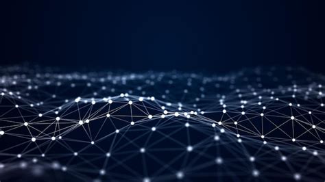 정보 데이터 흐름 3d 렌더링의 추상 파란색 미래 배경 기술 파 프리미엄 사진