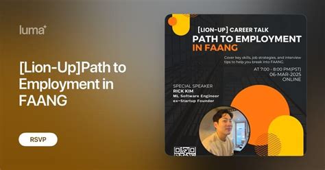Lion Up Path To Employment In Faang · Luma Rick Kim