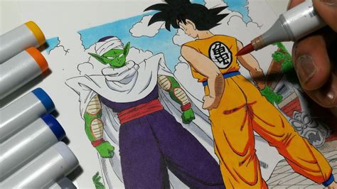 Drawing Goku Vs Piccolo Dragon Ball ドラゴンボール Youtube