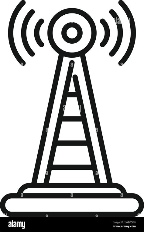 Tower Road Sensor Icon Outline Vector System Control Drive Smart Stop Stock Vector Image And Art