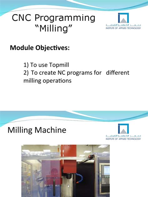 Cnc Programming Milling Module Objectives Pdf Drilling