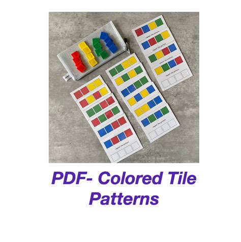 Pdf Colored Tile Patterns Instant Download Etsy