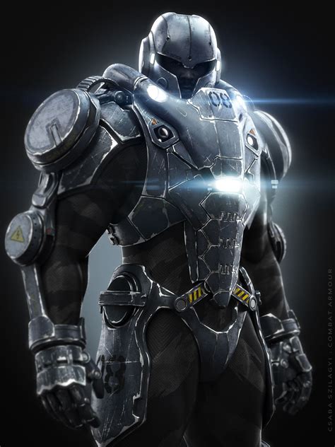 Combat Armour Rendered By Theodoric Sacron In Combat Armor Battle Armor Combat Suit Gundam
