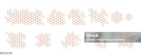 질감이 있는 벌집 프로 폴리스 벌집 세트 낙서 손으로 그린 벌집 구조 꿀 꽃가루 왁스 양피지 꿀벌 제품 스케치 스타일 스톡 흑백