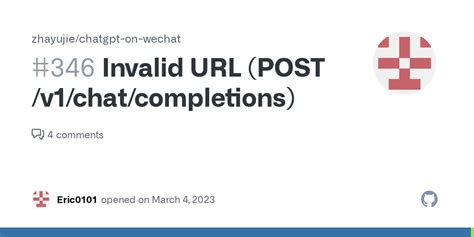 Invalid Url Post V1chatcompletions · Issue 346 · Zhayujiechatgpt