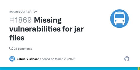Missing Vulnerabilities For Jar Files · Issue 1869 · Aquasecurity
