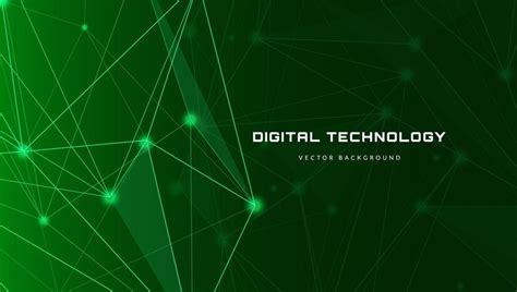 Premium Vector Digital Technology Banner With Green Lines Concept Of Neural Network Ai Circuit