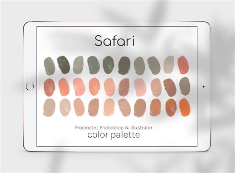 Safari Color Palette Graphic By Thedigitaldoodle · Creative Fabrica