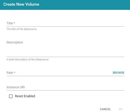 Creating A New Volume