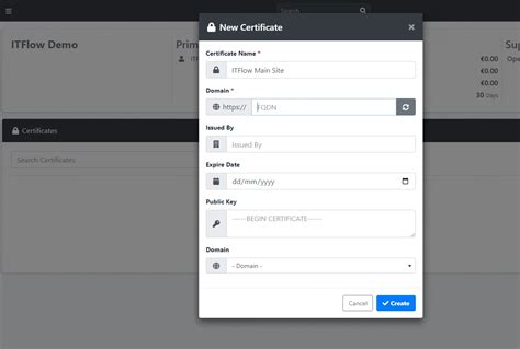 Certificates [itflow Docs]