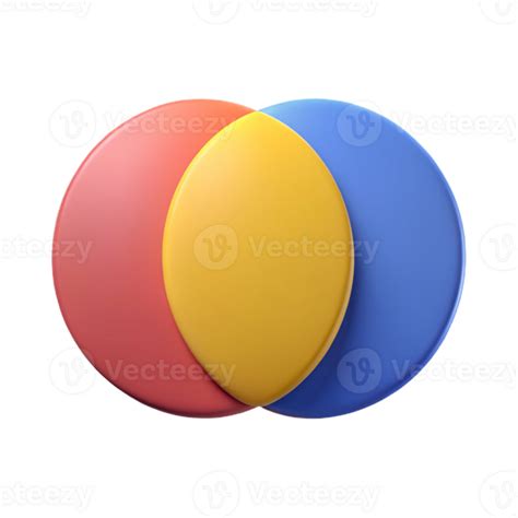 Radiant Joyful Renaissance Venn Diagram With Two Overlapping Circles Geometric Flat Color