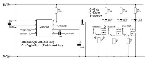 Trouble Interfacing Max4466 With Msgeq7 And Arduino Uno With 3 Leds General Guidance Arduino