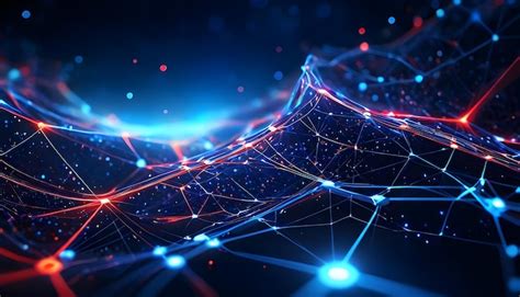 Create An Abstract Digital Artwork That Features A Futuristic Network Of Interconnected Points