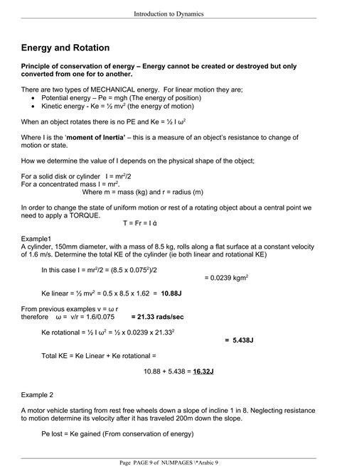 Introduction To Dynamics Doc