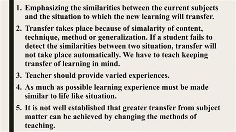 Transfer Of Learningpptx Education