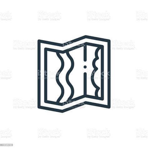 맵 벡터 아이콘입니다 편집 가능한 스트로크를 매핑합니다 웹 및 모바일 앱 로고 인쇄 매체에 사용할 선형 기호를 매핑합니다 얇은 선 그림 벡터 격리 된 윤곽선 도면입니다 0