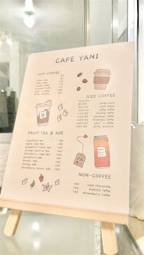 Cafe Yani Menuu In 2025 Cafe Menu Design Coffee Shop Menu Cafe Shop Design