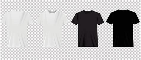 รูปชุดเสื้อยืดสีขาวดำบนพื้นหลังโปร่งใส Png นามธรรม เสื้อผ้าภาพ Png และ เวกเตอร์ สำหรับการ