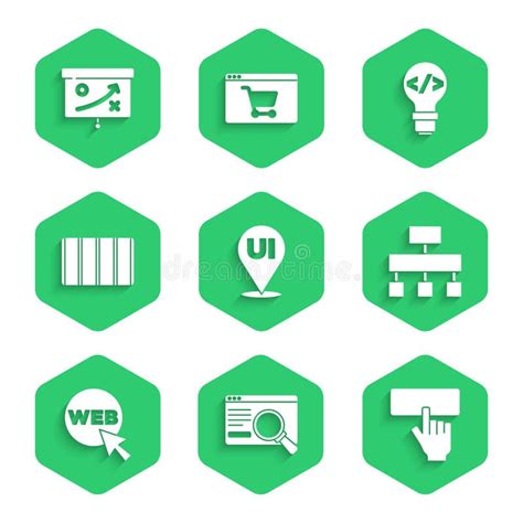set ui or ux design keyboard site map web and graphic color palette