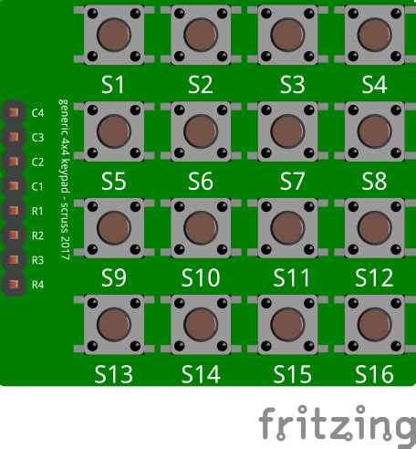 Fritzing Generic 44 Keypad Part We Saw A Chicken