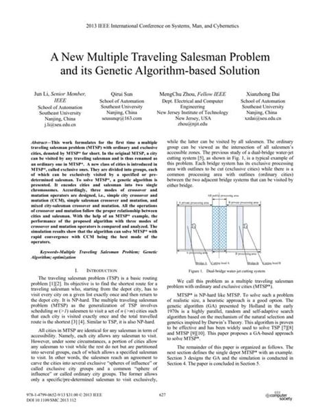 A New Multiple Traveling Salesman Problem Pdf