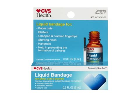 Cvs Health Liquid Bandage 0 3 Oz 9 Ml Ingredients And Reviews