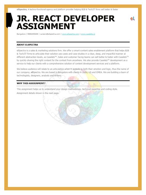 Assignment Jr React Developer Internship Download Free Pdf Web Application Computing