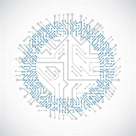 Premium Vector Round Circuit Board With Electronic Components Of Technology Device Computer