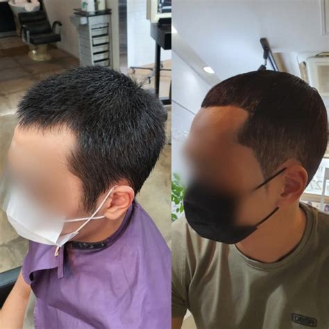 2021 남자헤어스타일 2cm내외 스포츠머리 반삭 다운펌 이렇게 하는거야 네이버 블로그