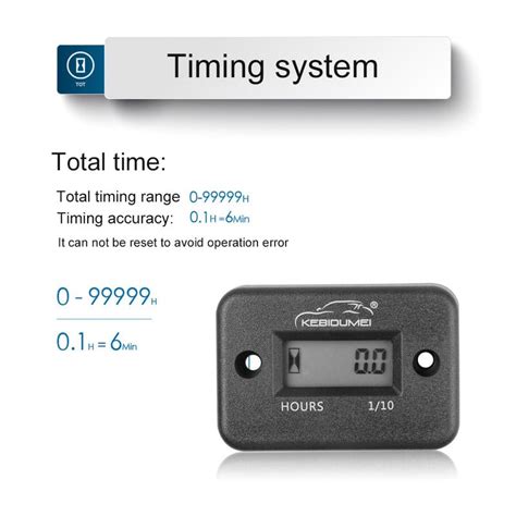 Badu Bg Водоустойчив индуктивен цифров брояч на часове габарит Lcd дисплей оборотомер за