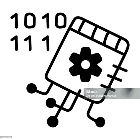 Hardware Programming Stock Illustration Download Image Now Binary Code Doodle Icon Symbol