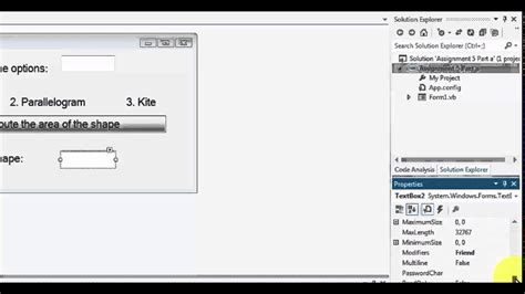 Visual Basic Assignment 5 Part A Shapes Youtube