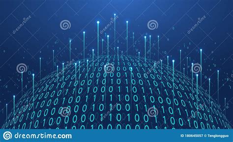 Abstract Technology Binary Code Backgrounddigital Binary Data And