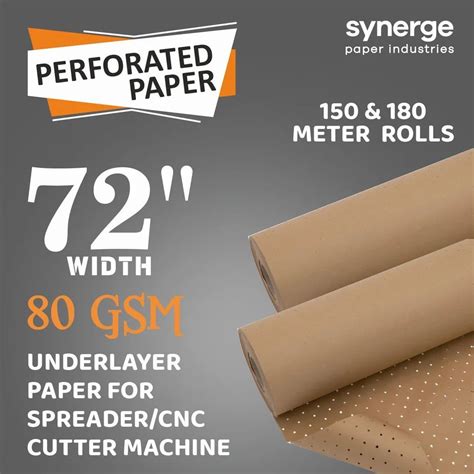 72 Width Garment Perforated Paper Rolls 150 180 Meter Roll 80 Gsm At ₹ 90 Roll Plotter Paper