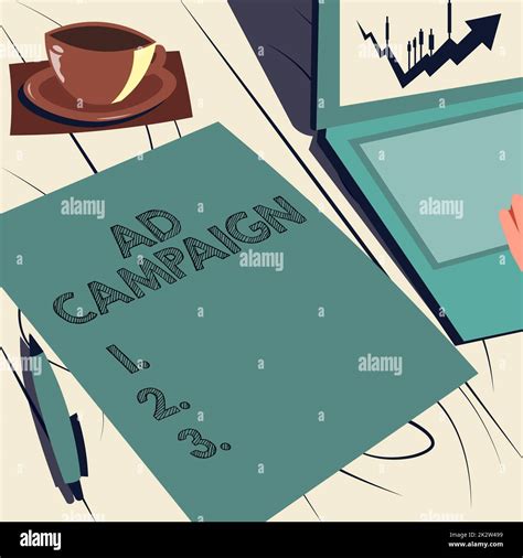 Conceptual Display Ad Campaign Concept Meaning Promotion Of Specific Product Or Service Through