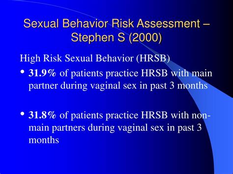 Ppt Sexual Risk Reduction With Hiv Positive Adults Powerpoint Presentation Id 470120