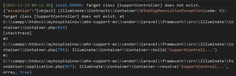 Laravel Error Target Class Controller Does Not Exist Devops Support
