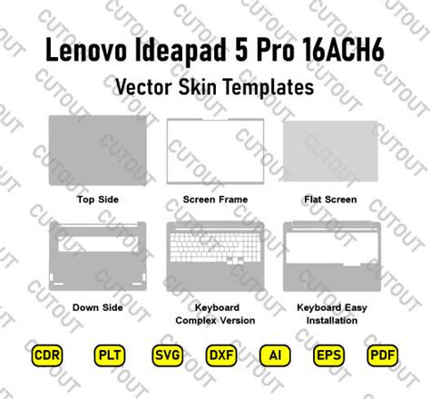 Lenovo Ideapad 5 Pro 16ach6 Vector Skin Cut Files