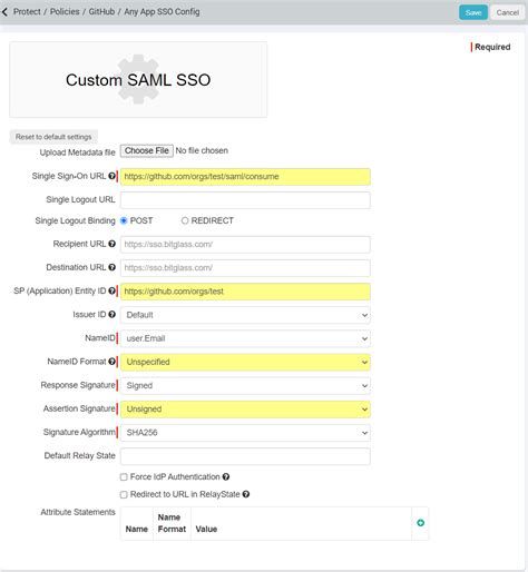 Github Configuring Github As A Sso Application In Forcepoint One Sse