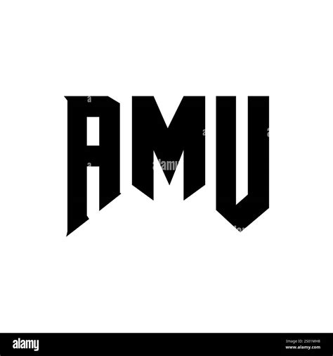 Amu Letter Logo Design For Technology Company Amu Logo Design Black
