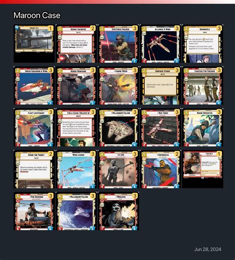 Maroon Case Star Wars Unlimited Swu Tcg