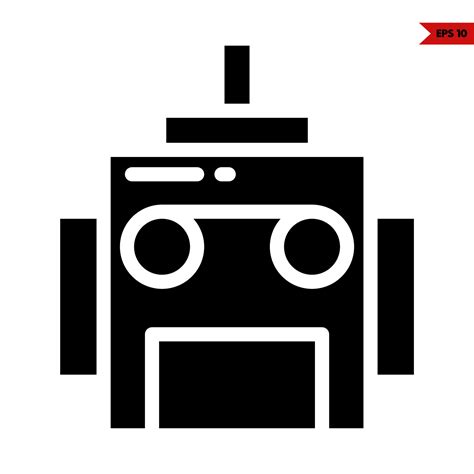 Robot Glyph Icon 20287978 Vector Art At Vecteezy