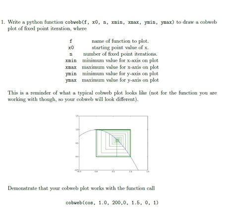 1 Write A Python Function Cobwebf Xo N Xmin