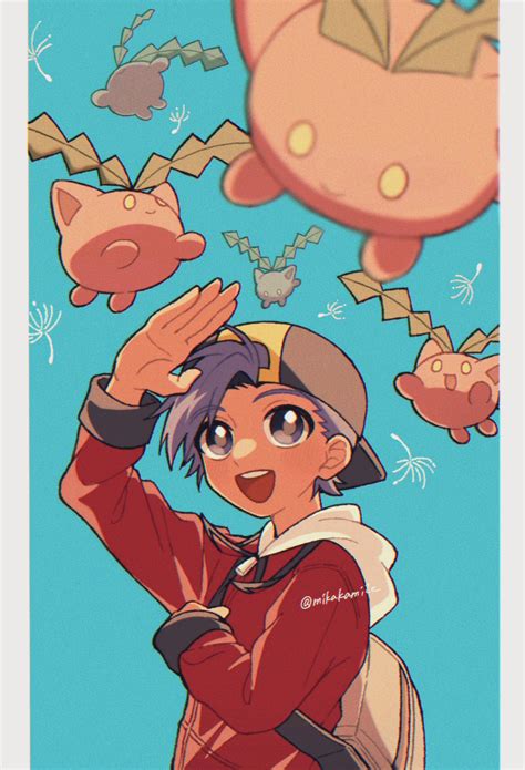 Ethan And Hoppip Pokemon And 1 More Drawn By Mikakami1e Danbooru