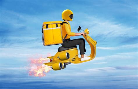 Premium Photo Fast Delivery Concept