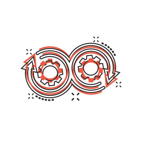 Premium Vector Development Icon In Comic Style Devops Vector Cartoon Illustration On White