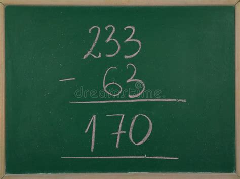 Basic Addition Sum On A Babe Board Stock Photo Image Of Chalkboard Chalk