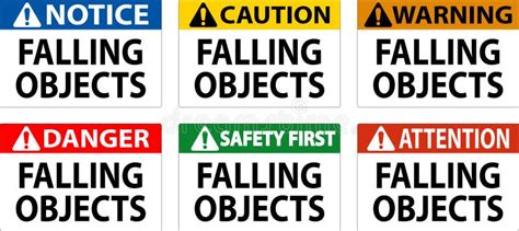 Danger Sign Falling Objects Stock Vector Illustration Of Label Injury 307671155