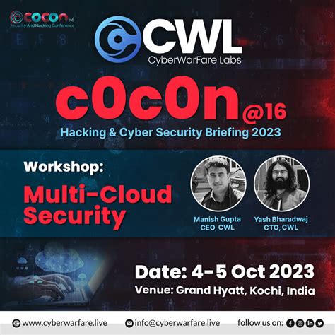 Cyberwarfare Labs On Linkedin Cwl C0c0n Training Multicloud Security Cybersecurity