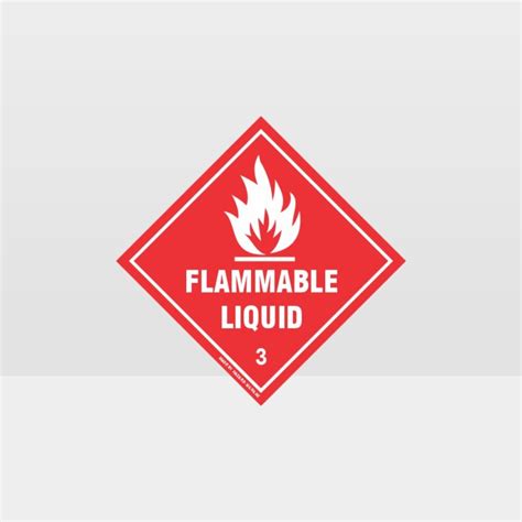 Class 3 Flammable Liquid Sign Hazardous Sign Hazard Signs Nz